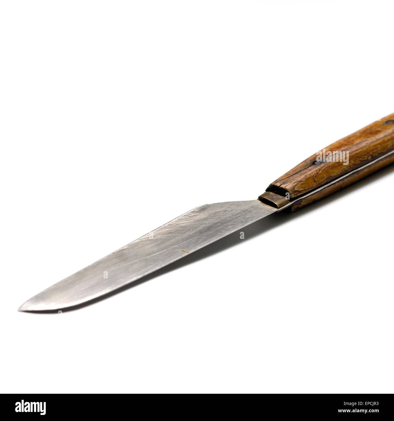 old used knife on a white background Stock Photo - Alamy