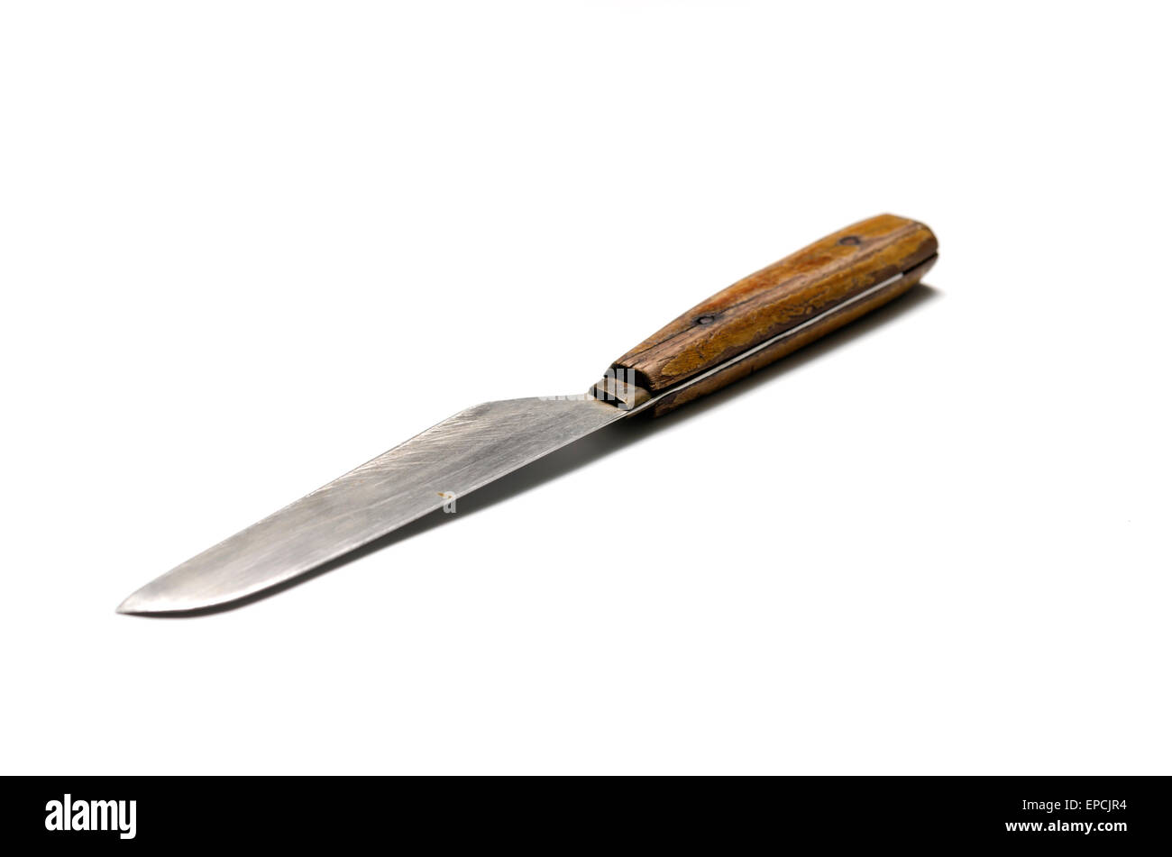 old used knife on a white background Stock Photo - Alamy