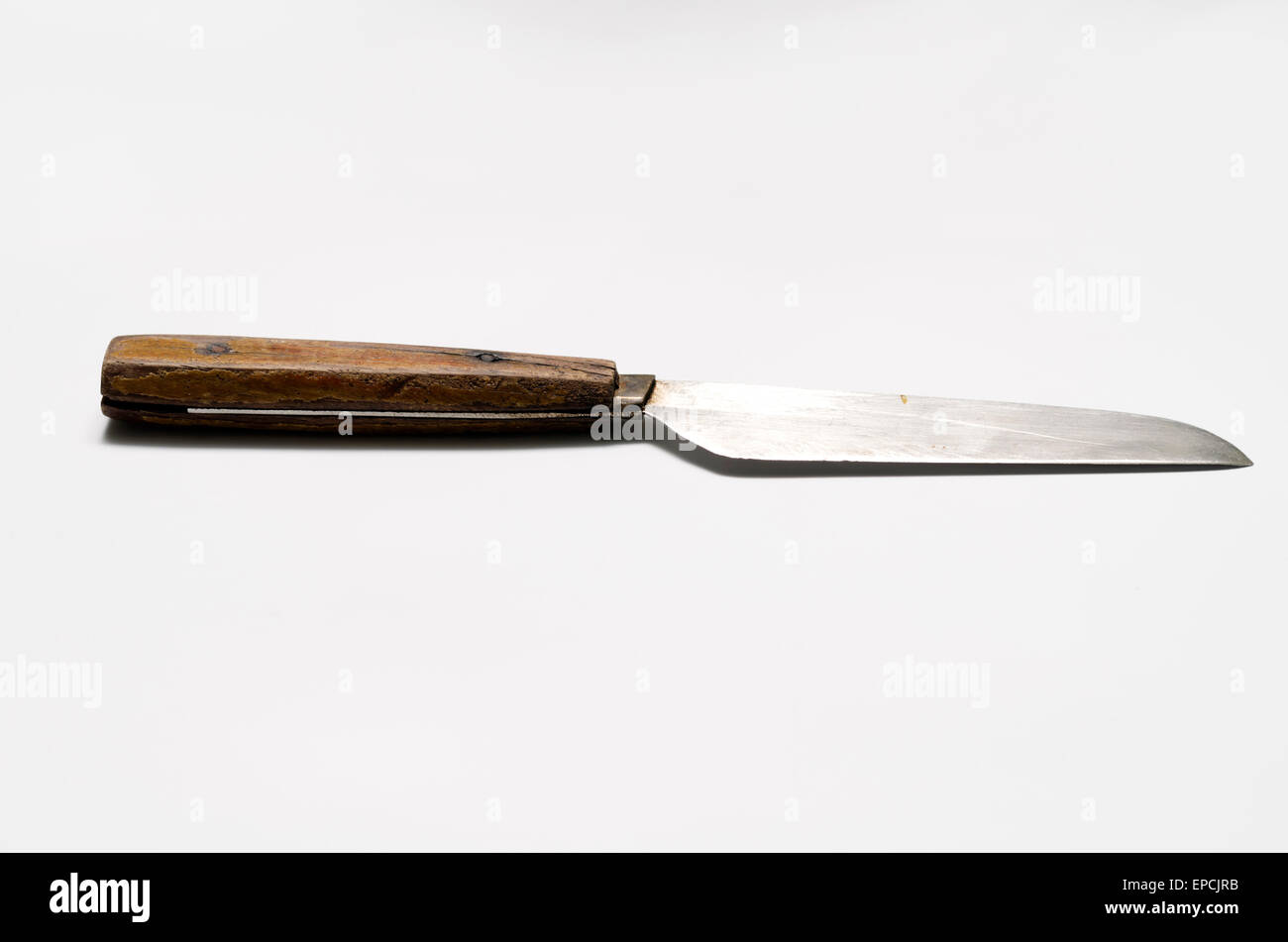 old used knife on a white background Stock Photo - Alamy