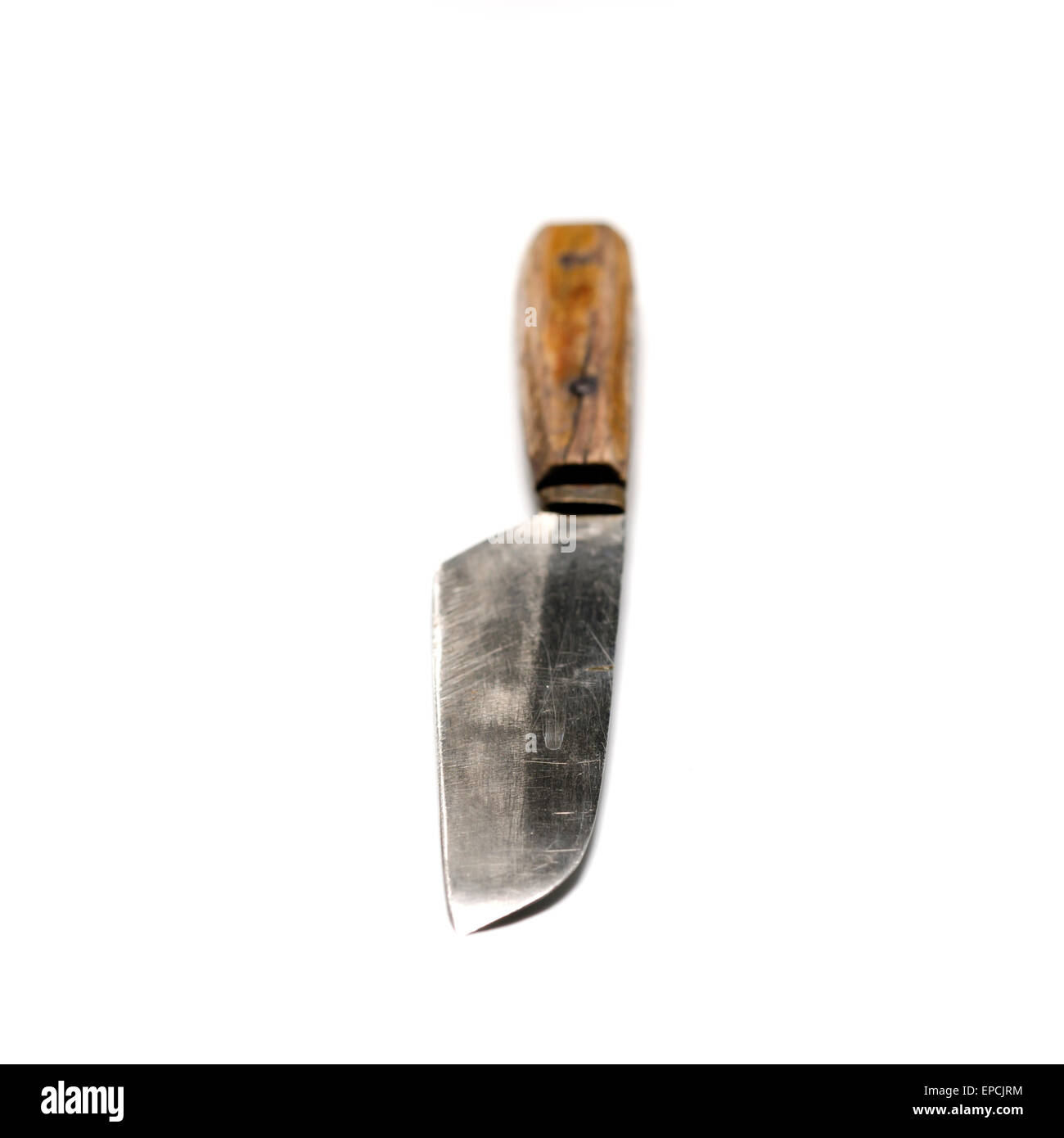 old used knife on a white background Stock Photo - Alamy