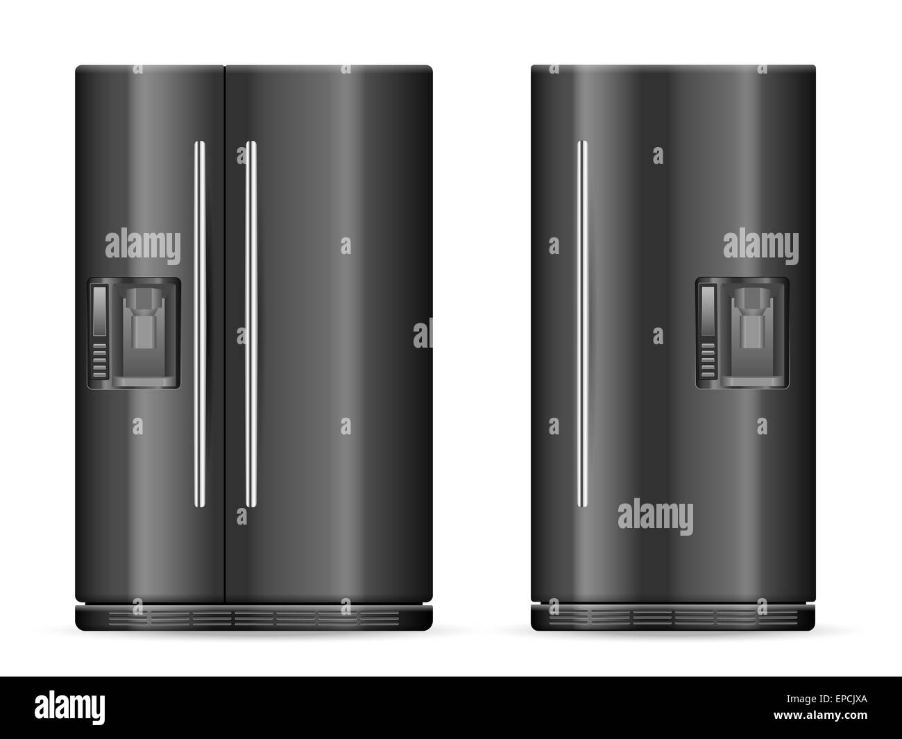 Grey fridge illustration vector hi-res stock photography and images - Alamy