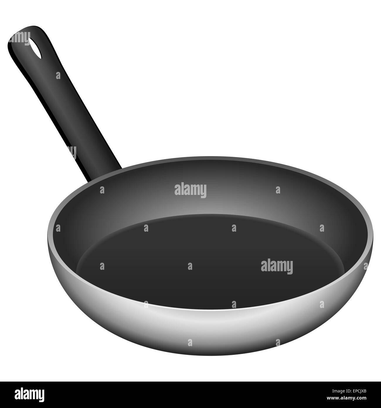 Frying pan on a white background. Vector illustration Stock Photo - Alamy