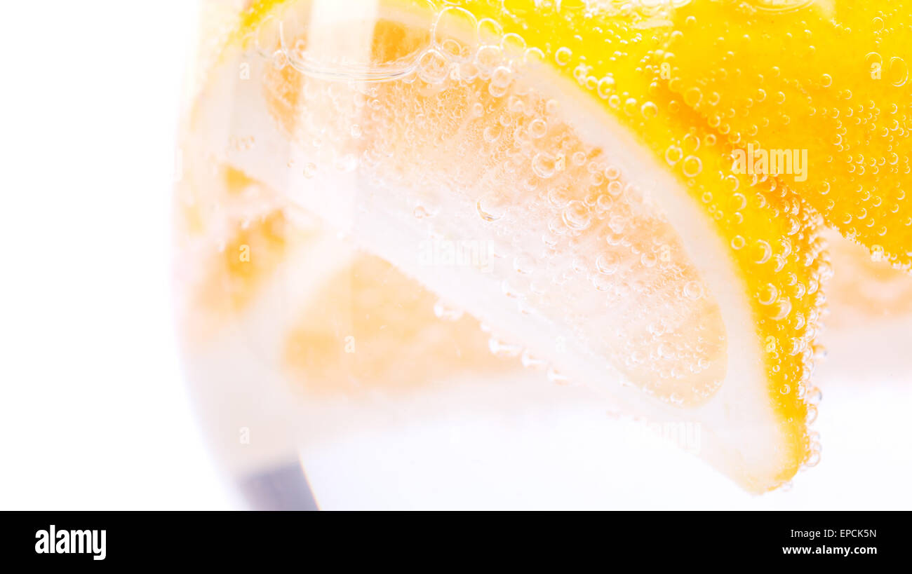 lemon in glass Stock Photo - Alamy