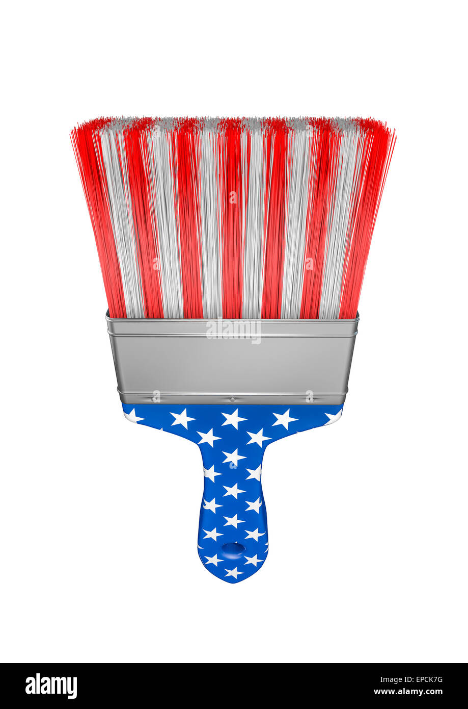 3D render of paint brush as USA flag Stock Photo - Alamy