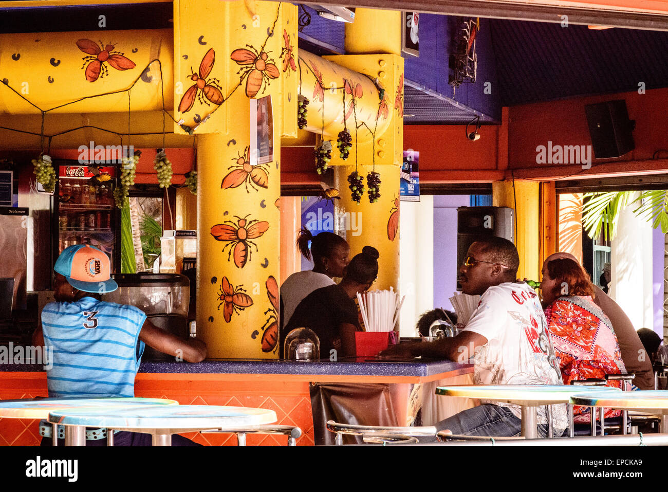 Island B-Hive Bar, Heritage Quay, St. John's, Antigua Stock Photo - Alamy