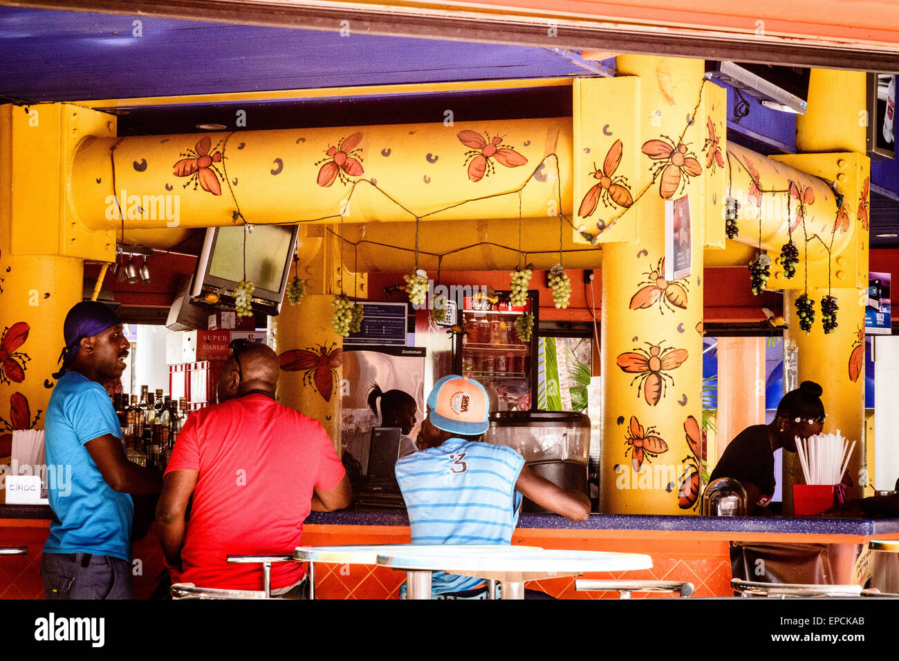 Island B-Hive Bar, Heritage Quay, St. John's, Antigua Stock Photo - Alamy