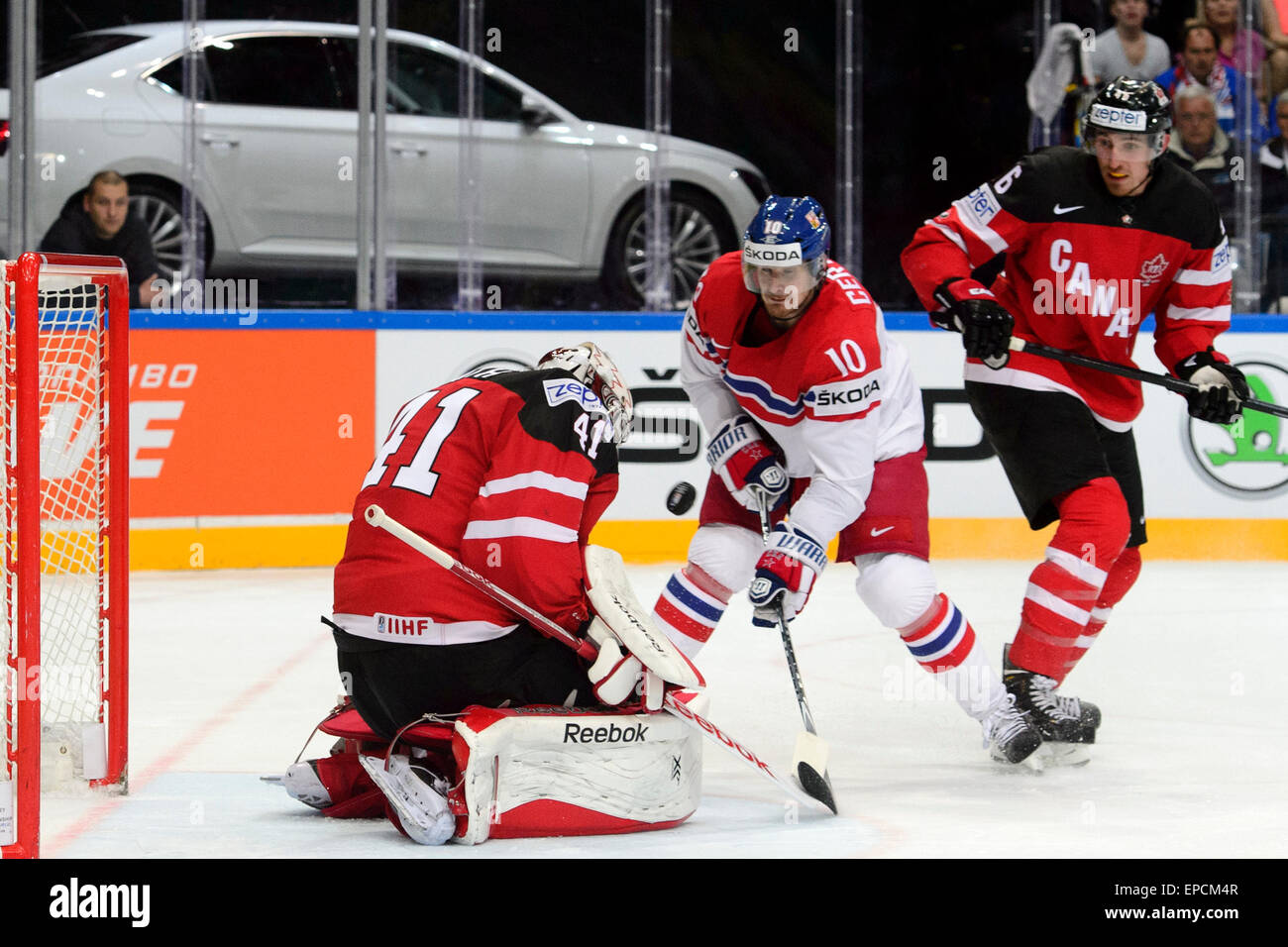 Left to right: goalkeeper Mike Smith (CAN), forward Roman Cervenka (CZE ...