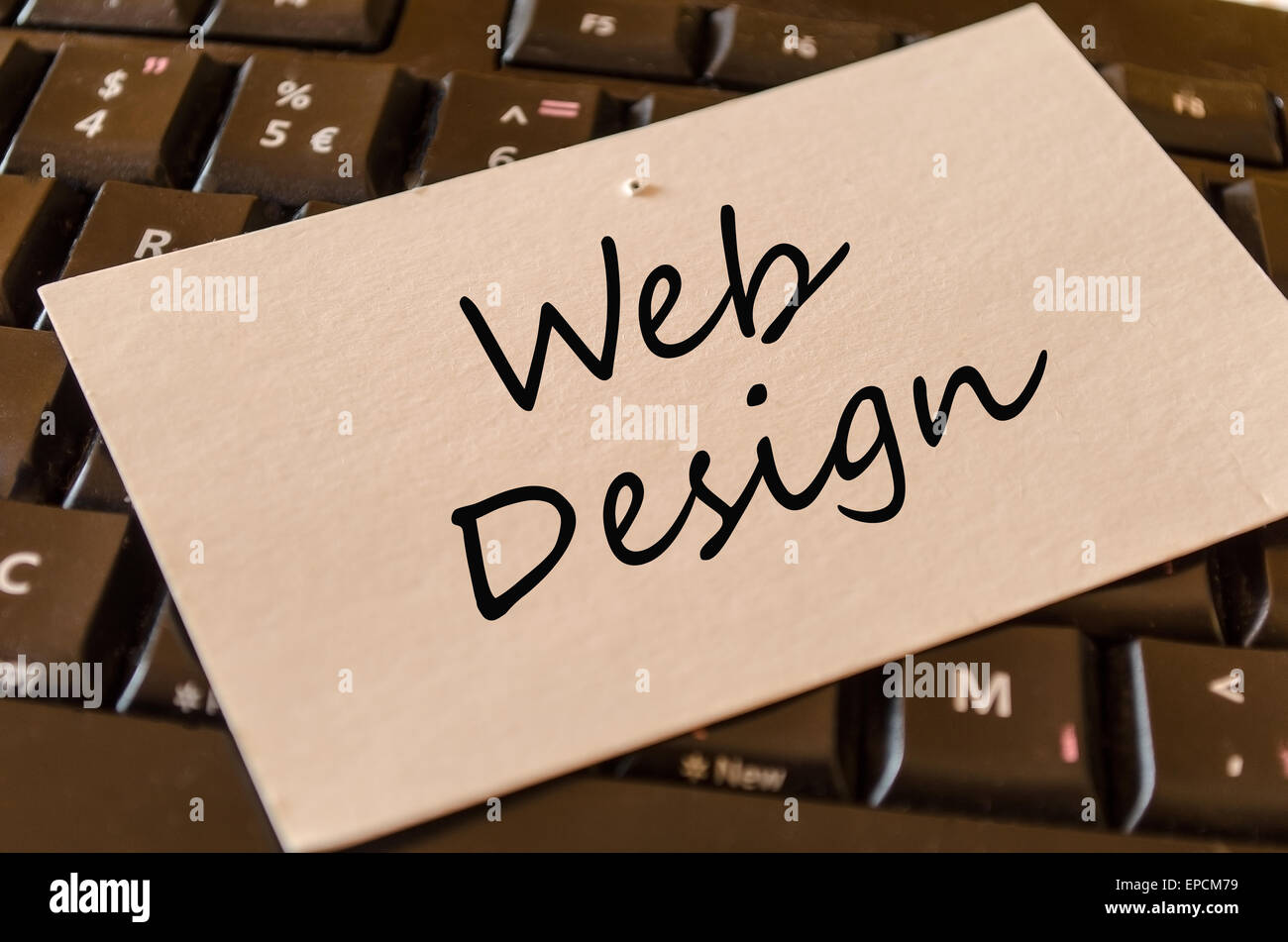 Web Design Concept on black keyboard Stock Photo - Alamy
