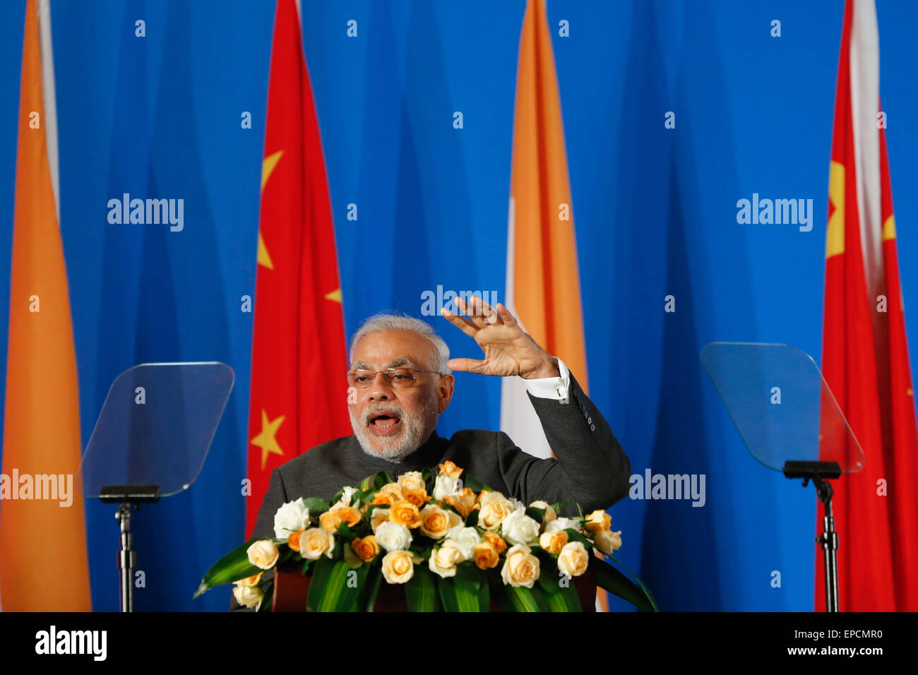 Shanghai, China. 16th May, 2015. Indian Prime Minister Narendra Modi ...