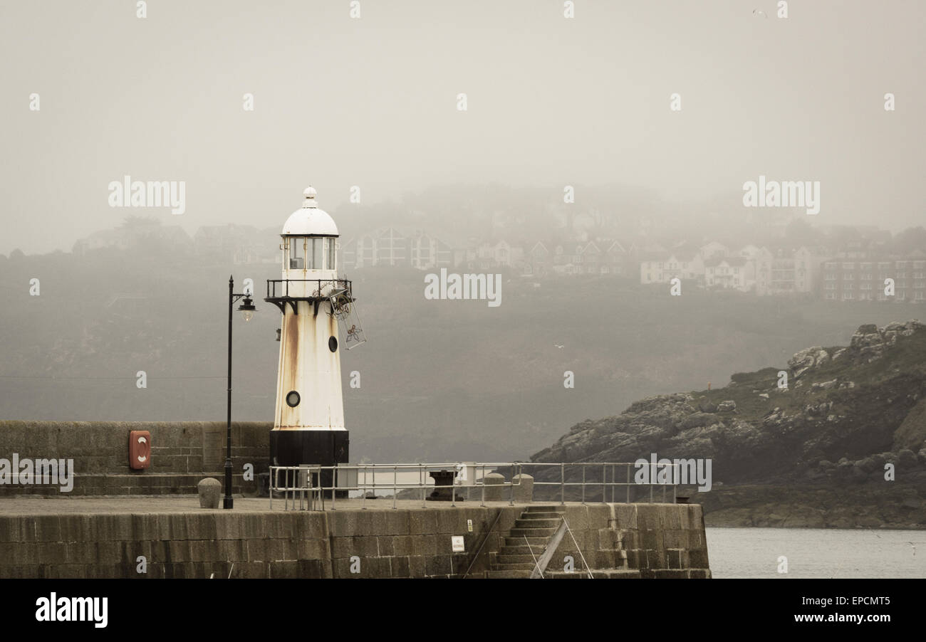 St. Ives lighthouse Stock Photo - Alamy