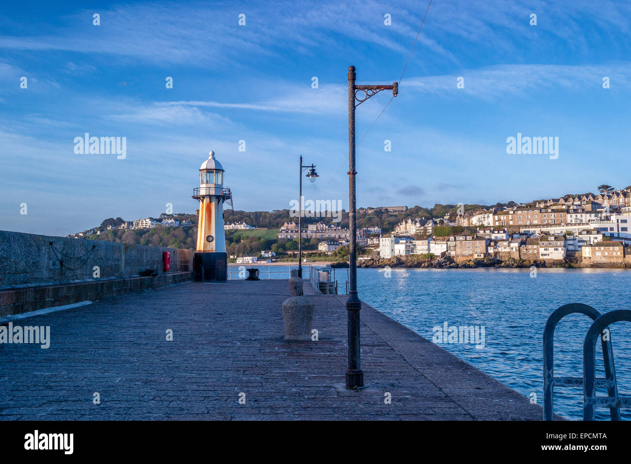 St. Ives lighthouse Stock Photo - Alamy