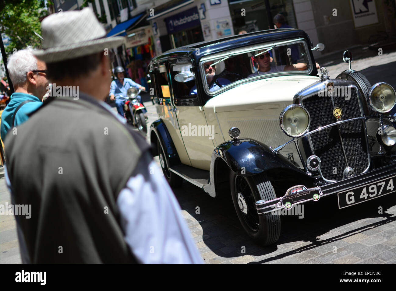 Gibraltar - 16th May 2015 - The annual Classic and Vontage Car rally ...