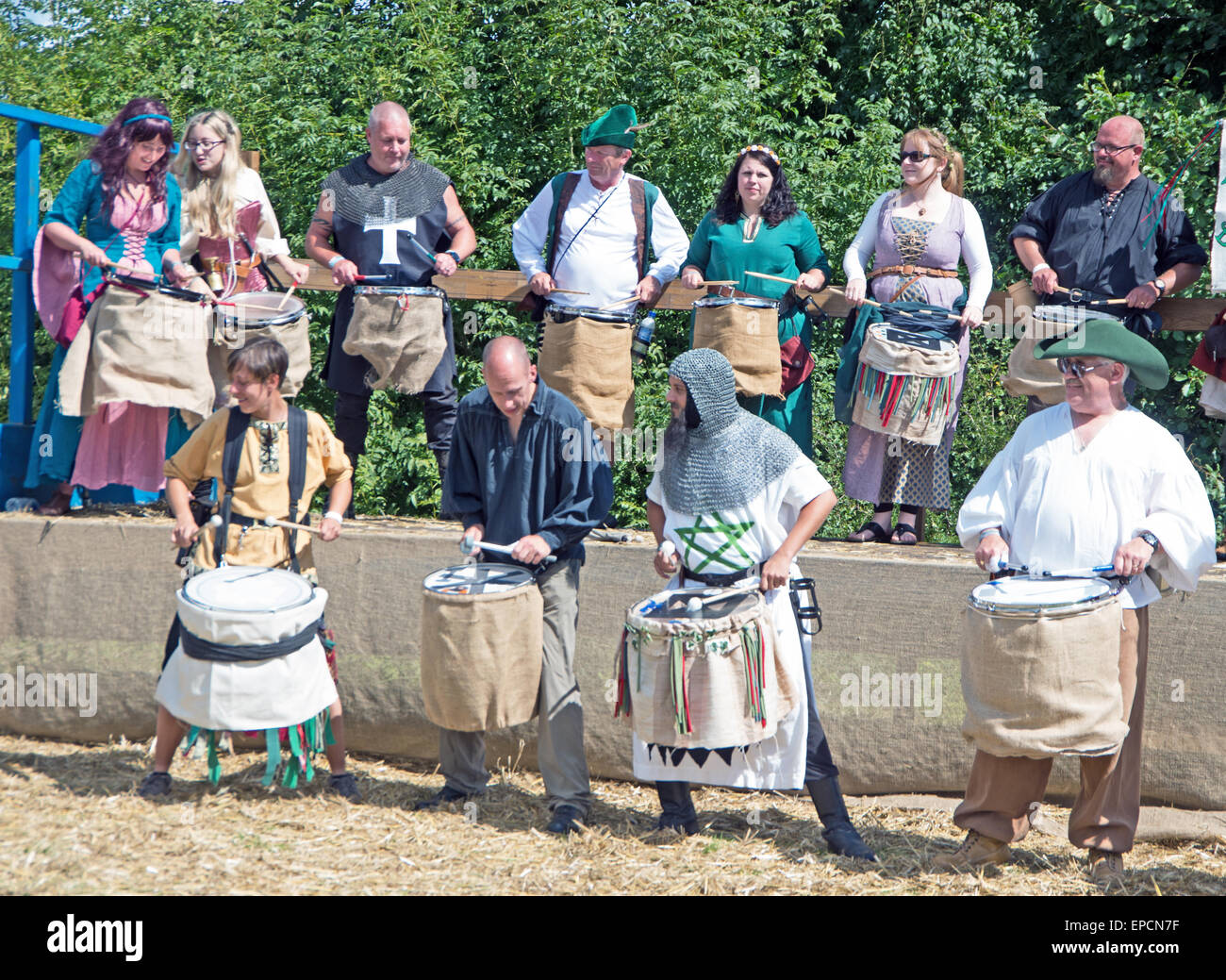 Pentace Drummers, Herstmonceux Castle, Sussex Stock Photo - Alamy