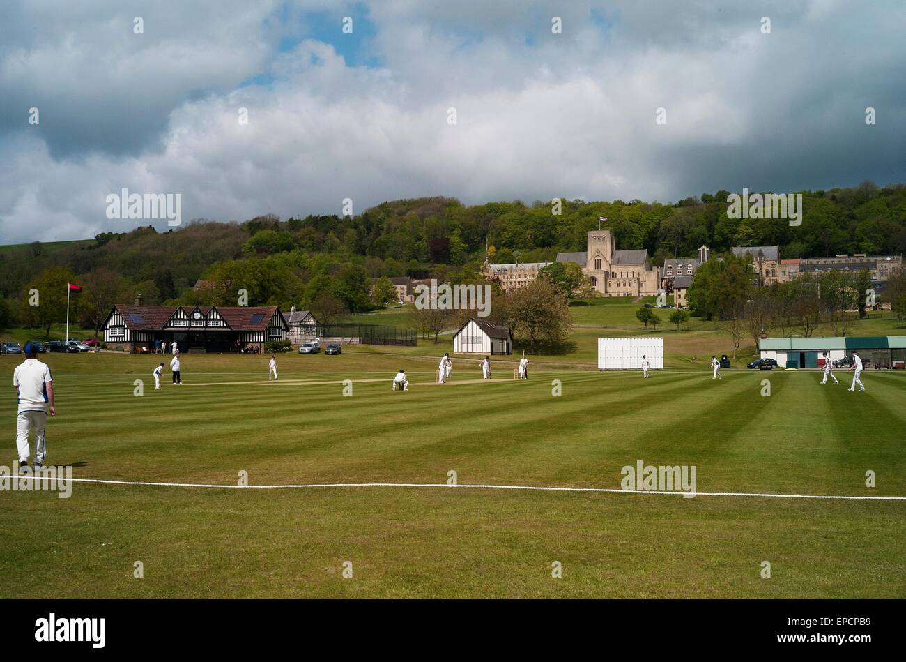 Cricket match at Ampleforth College Stock Photo - Alamy