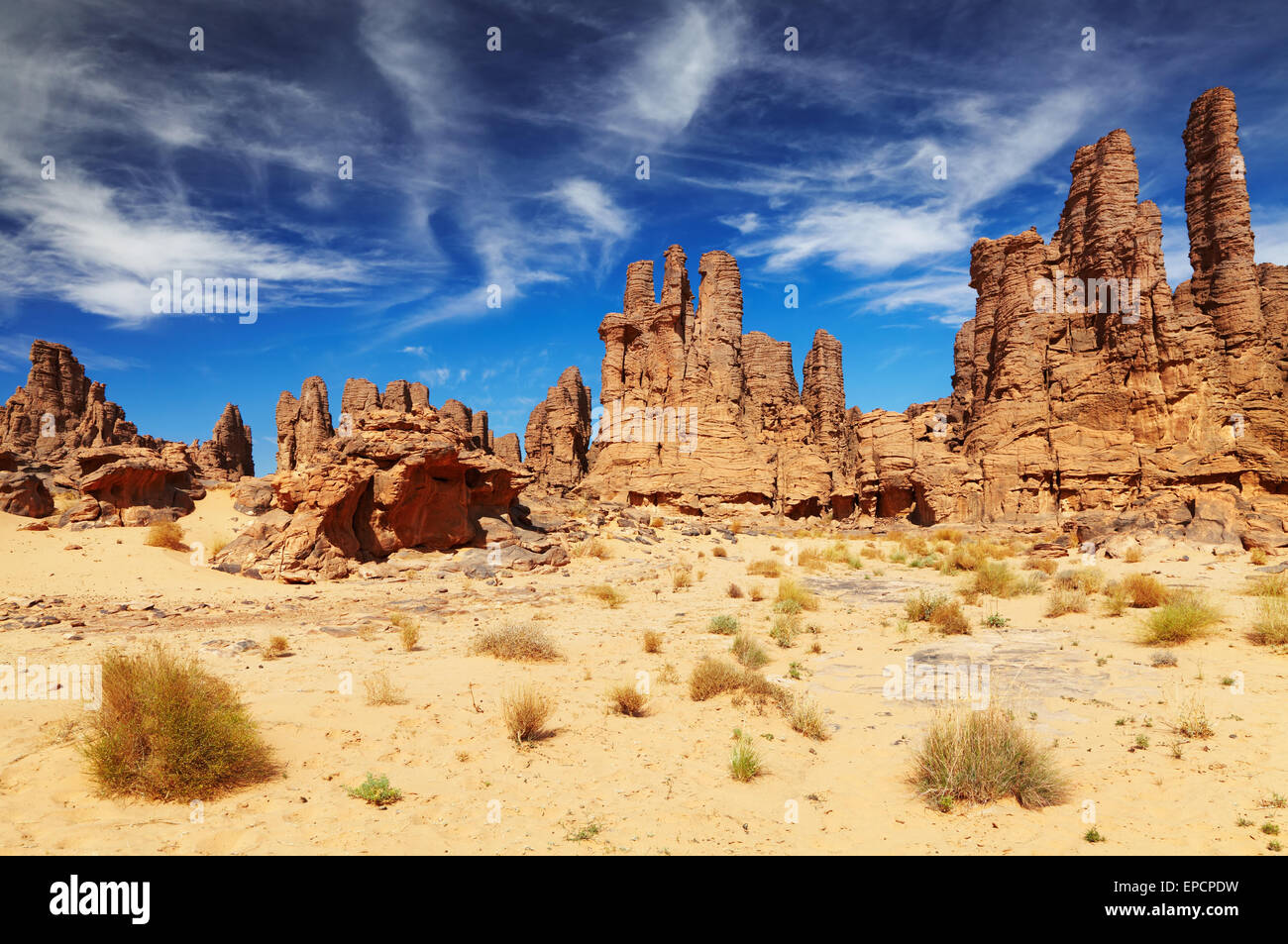 Rocks of Sahara Desert, Tassili N'Ajjer, Algeria Stock Photo - Alamy