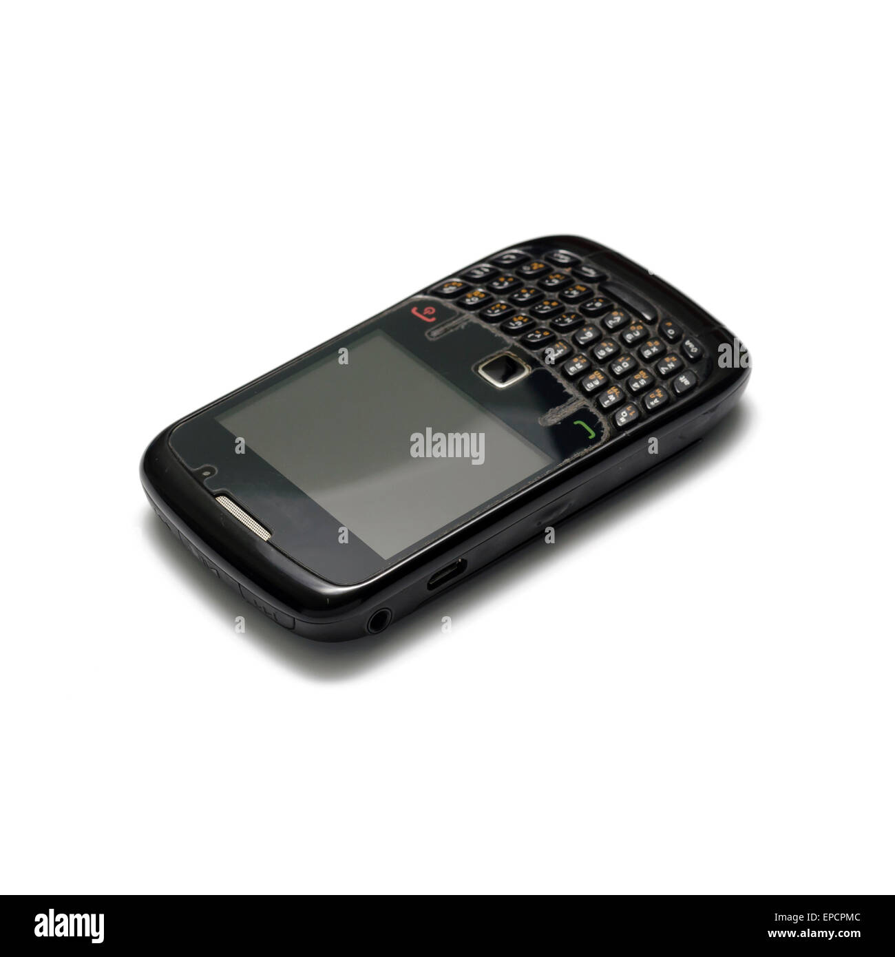 old mobile phone on a white background Stock Photo - Alamy