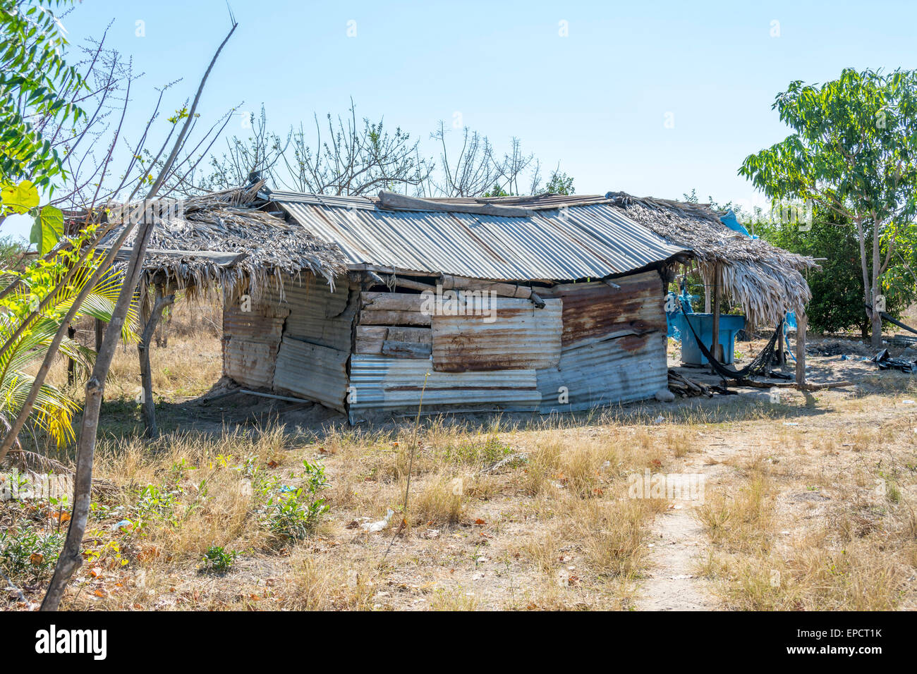 Housing for a poor farm family in a remote part of southern Guatemala ...