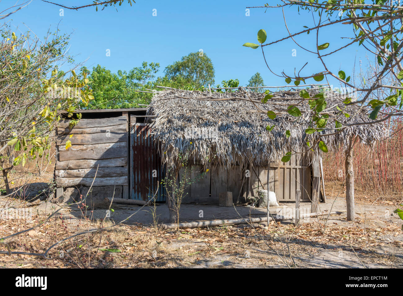 Housing for a poor farm family in a remote part of southern Guatemala ...