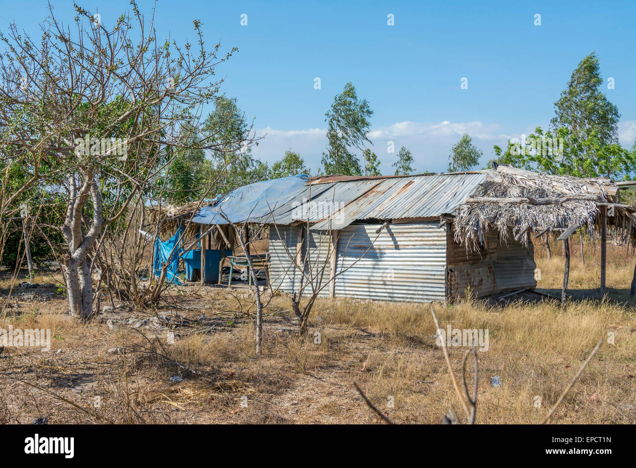 Housing for a poor farm family in a remote part of southern Guatemala ...