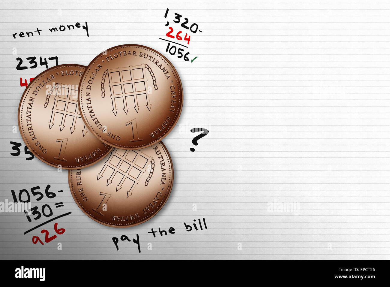 three copper coins Stock Photo - Alamy