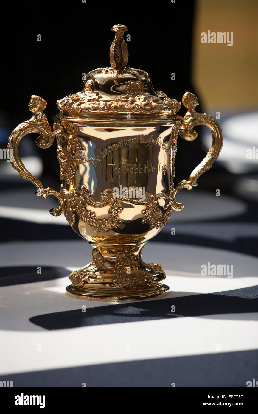 The Webb Ellis cup at Milton Keynes Stadium Stock Photo - Alamy