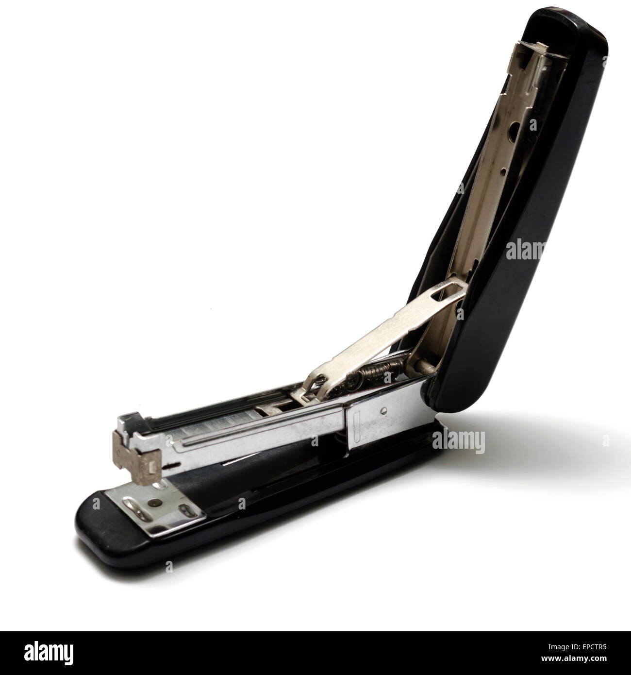 black stapler on a white background Stock Photo - Alamy