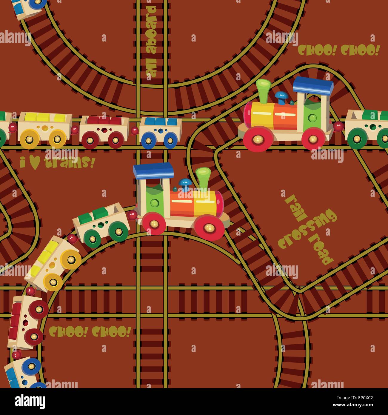 Cartoon Train Map High Resolution Stock Photography and Images - Alamy