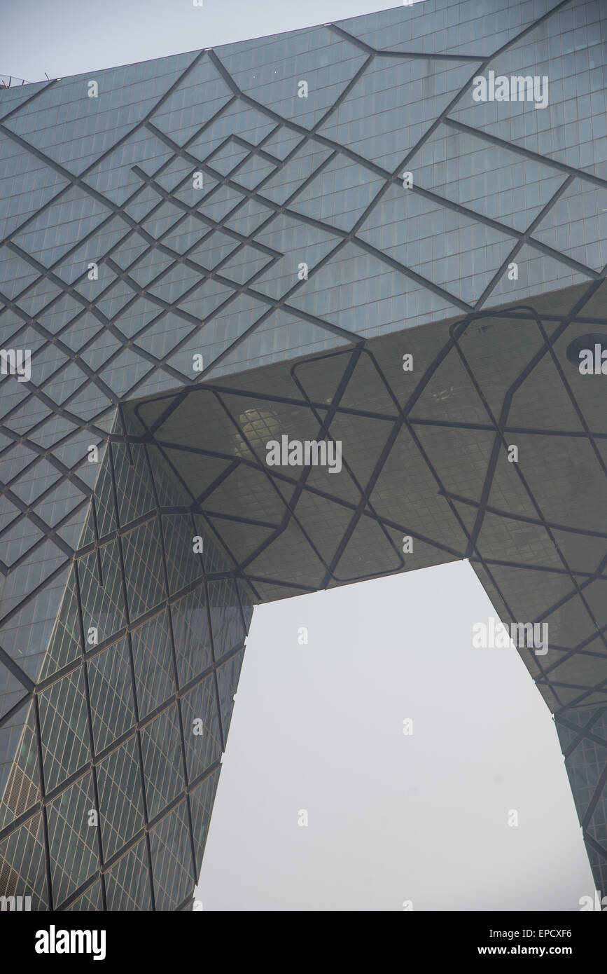 cctv office building build by dutch architect remco koolhaas in beijing ...