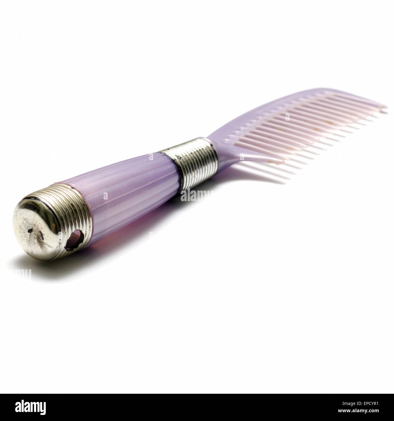 used comb on white background Stock Photo - Alamy