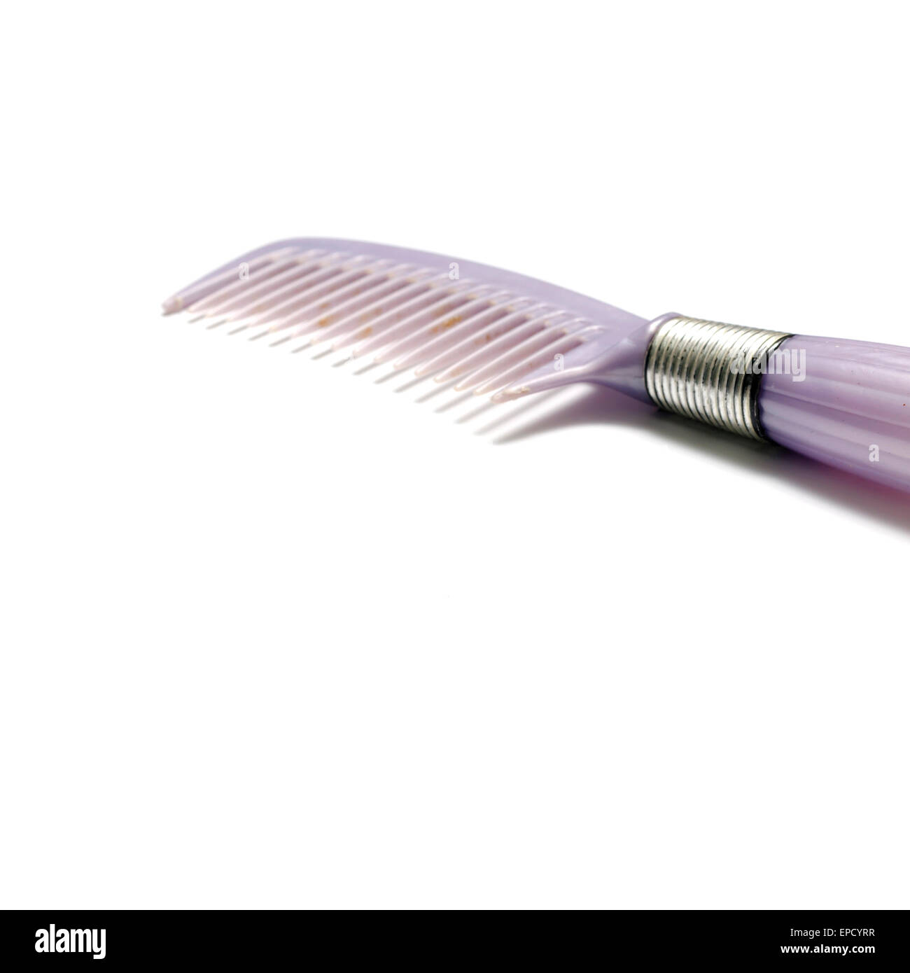 used comb on white background Stock Photo - Alamy
