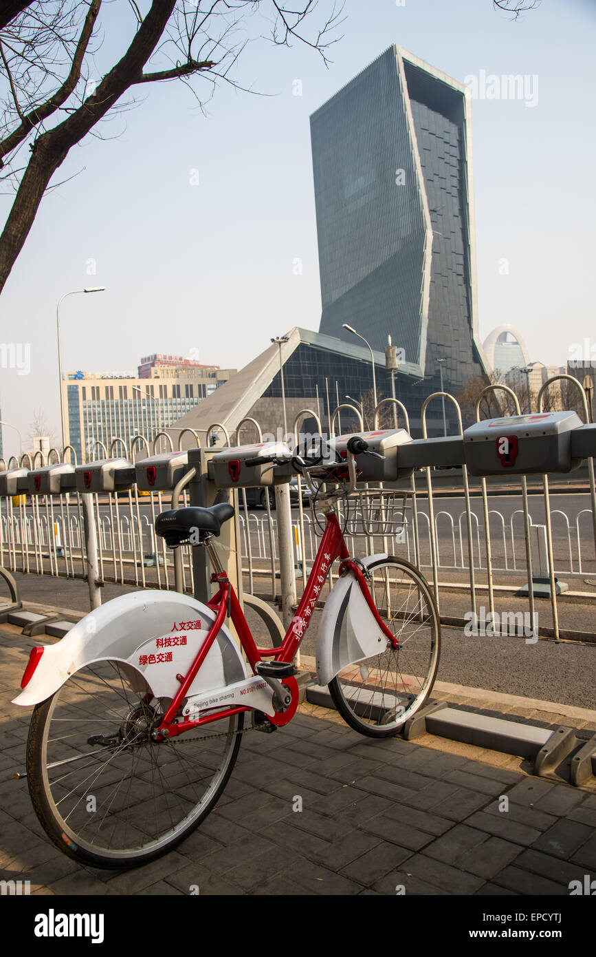 bicycles for rent in beijing china Stock Photo - Alamy