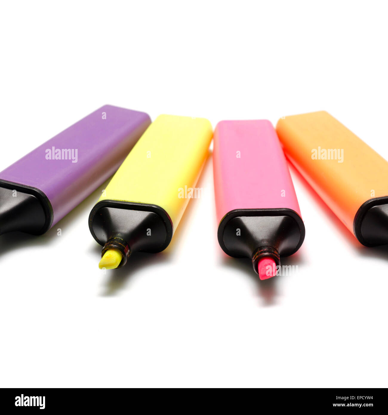 highlighter pen isolated on white background Stock Photo - Alamy