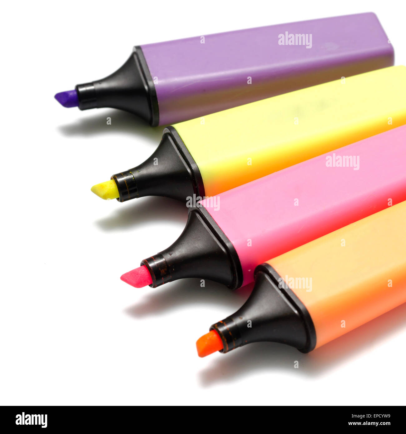 highlighter pen isolated on white background Stock Photo - Alamy