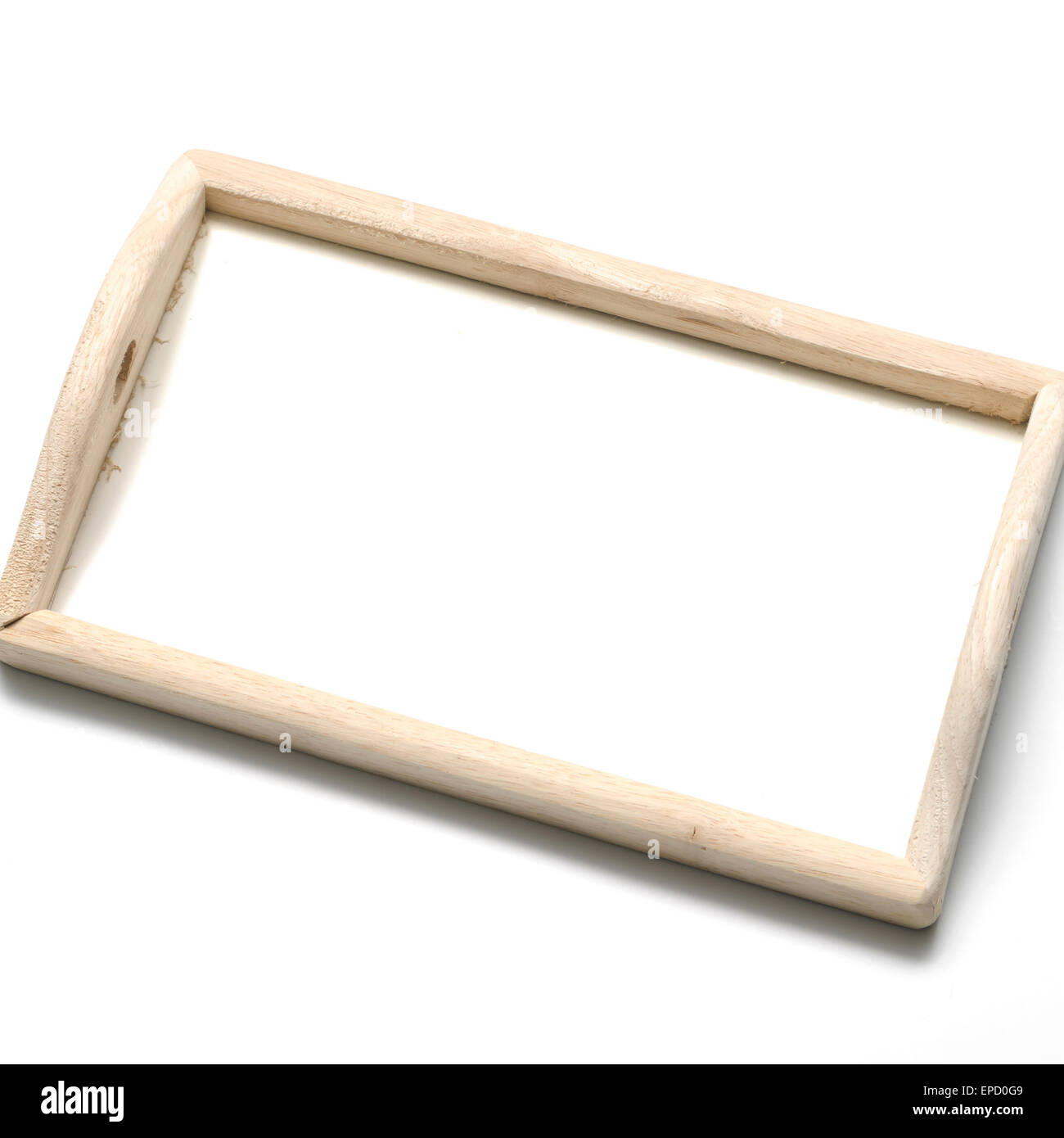 kitchen wood tray on white background Stock Photo - Alamy