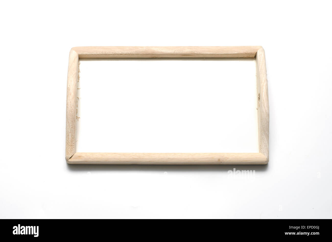 kitchen wood tray on white background Stock Photo - Alamy