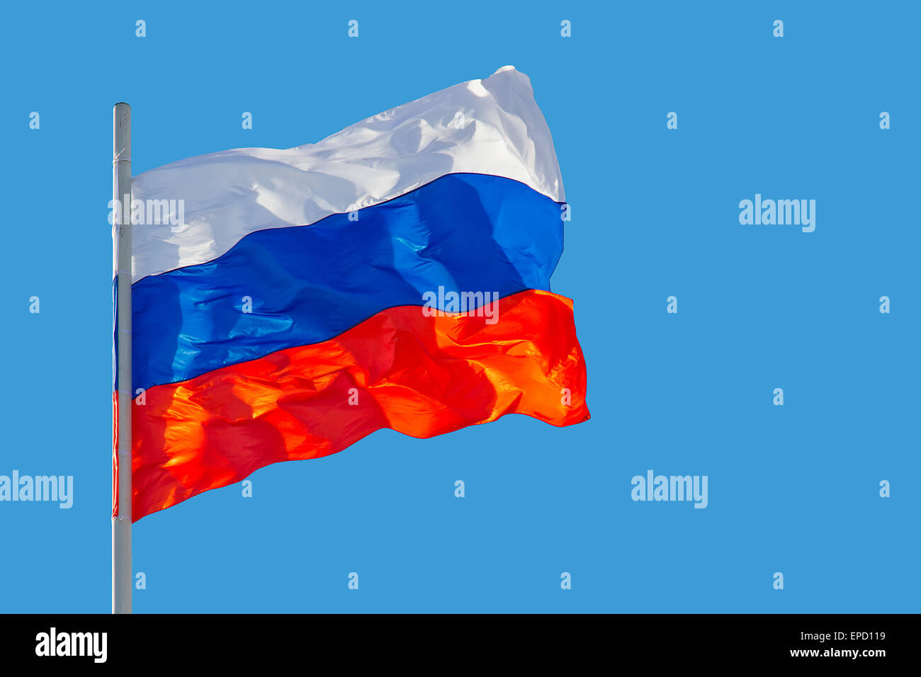 Russia flag waving hi-res stock photography and images - Alamy