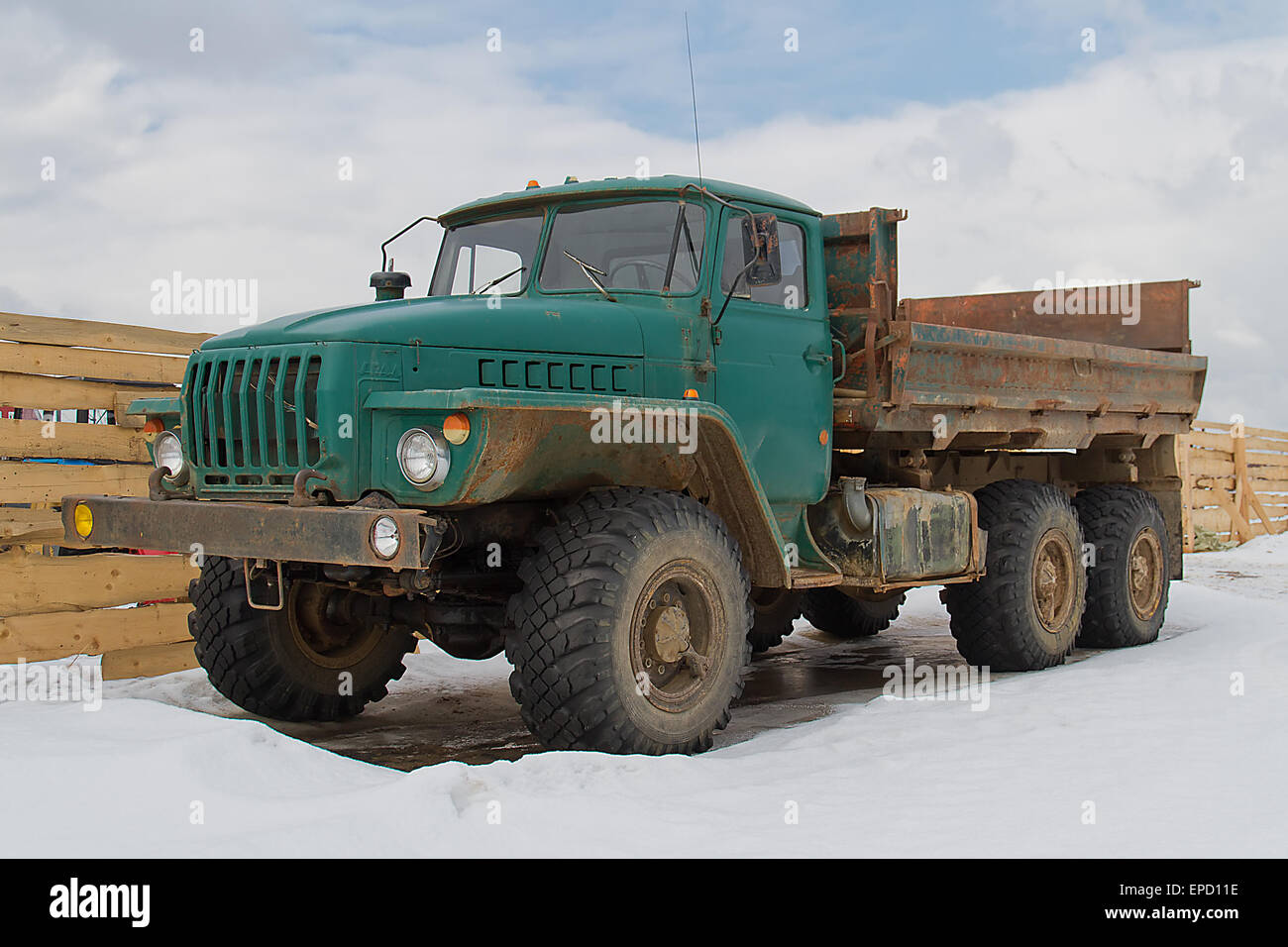 Old soviet truck "Ural-4320" in a countryside Stock Photo - Alamy