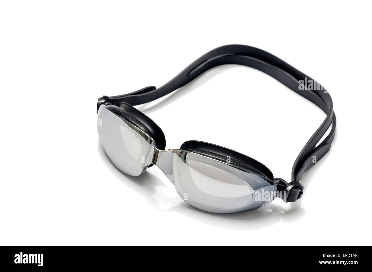 swimming goggles on white background Stock Photo - Alamy