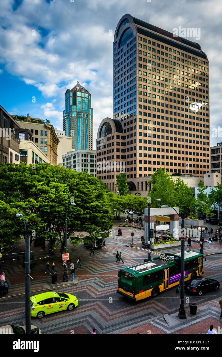 Seattle downtown streets hi-res stock photography and images - Alamy