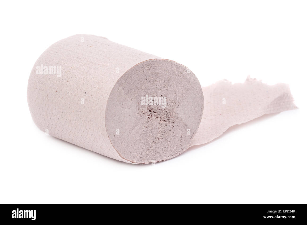 Roll of gray toilet paper isolated on white background Stock Photo - Alamy