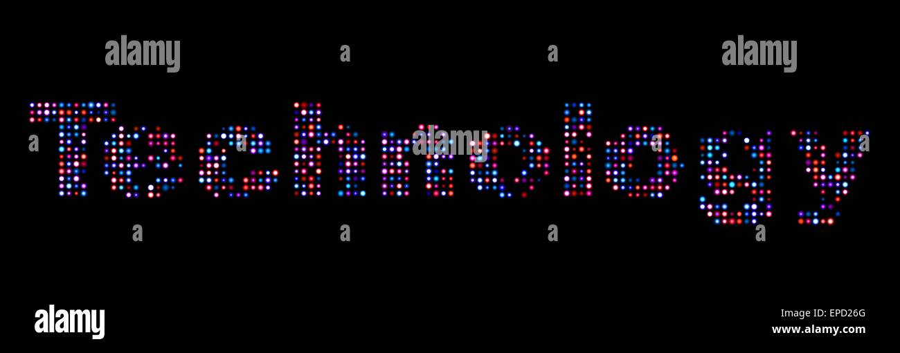 Technology led text Stock Photo - Alamy