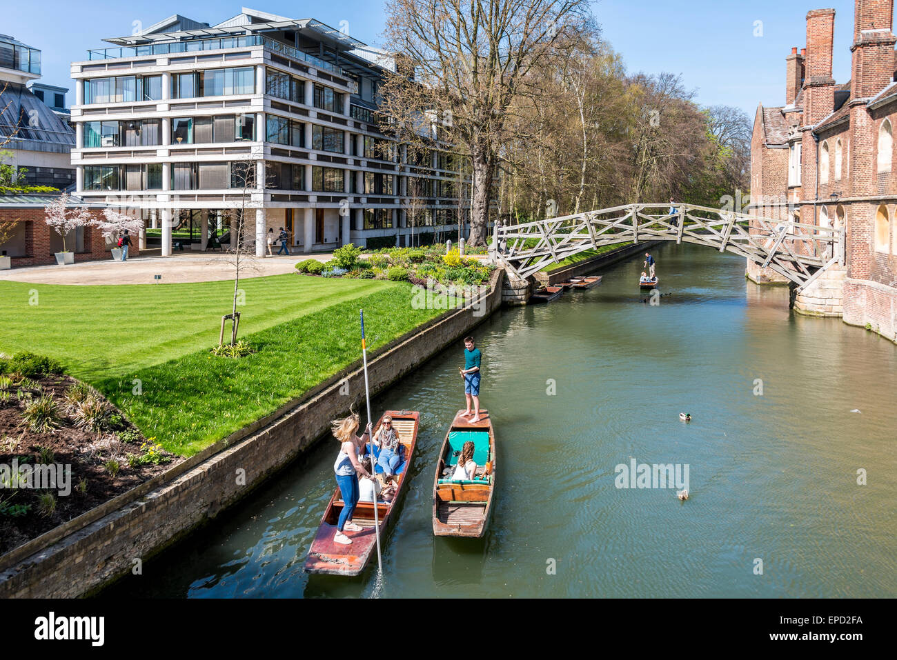 The Mathematical Bridge in Cambridge, officially the Wooden Bridge ...