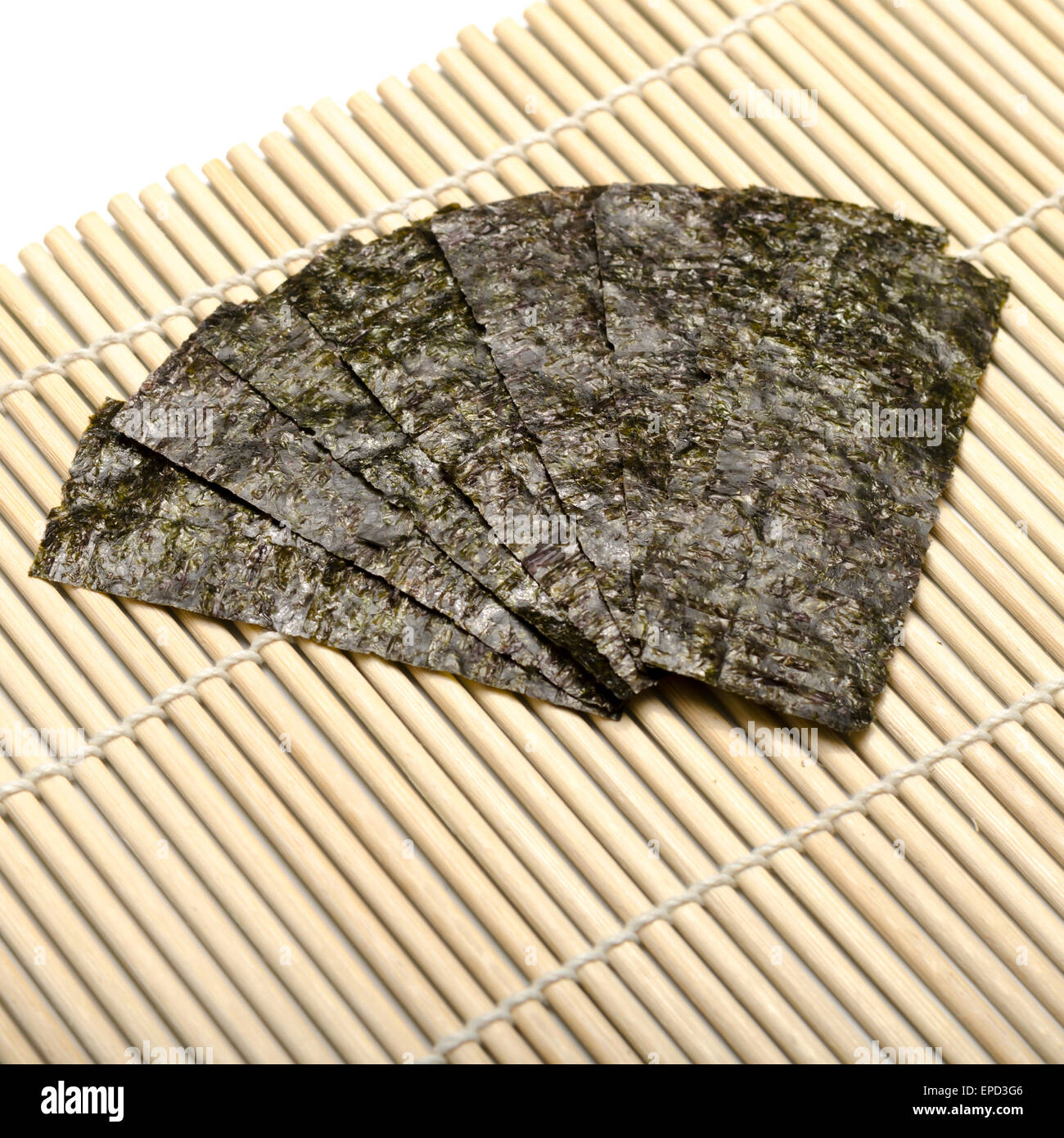 dried seaweed on mat Stock Photo - Alamy