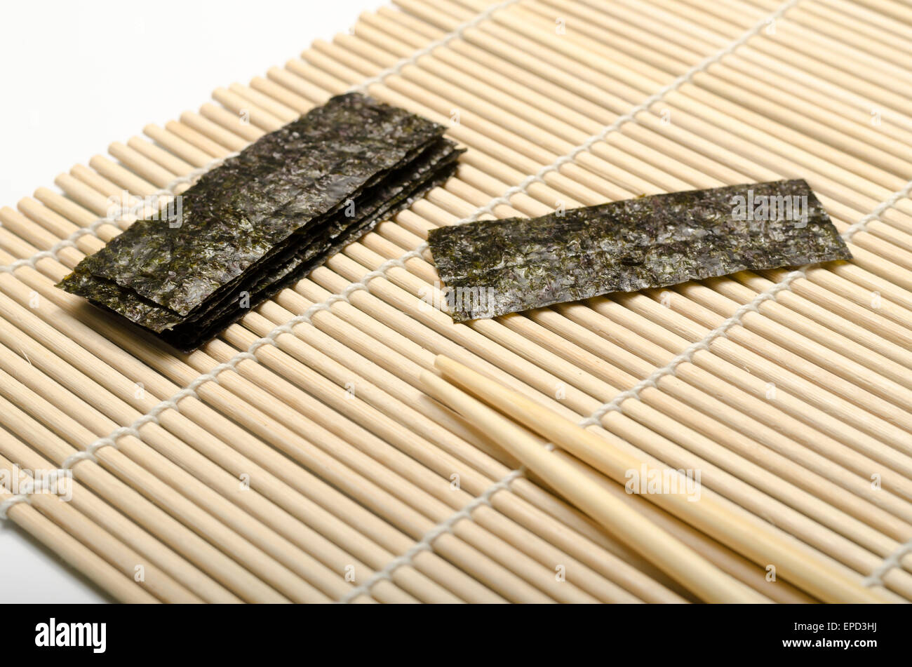 dried seaweed on mat Stock Photo - Alamy