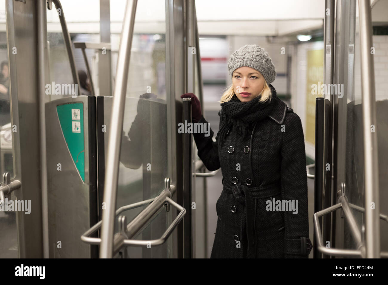 Woman traffic transportation person hi-res stock photography and images ...