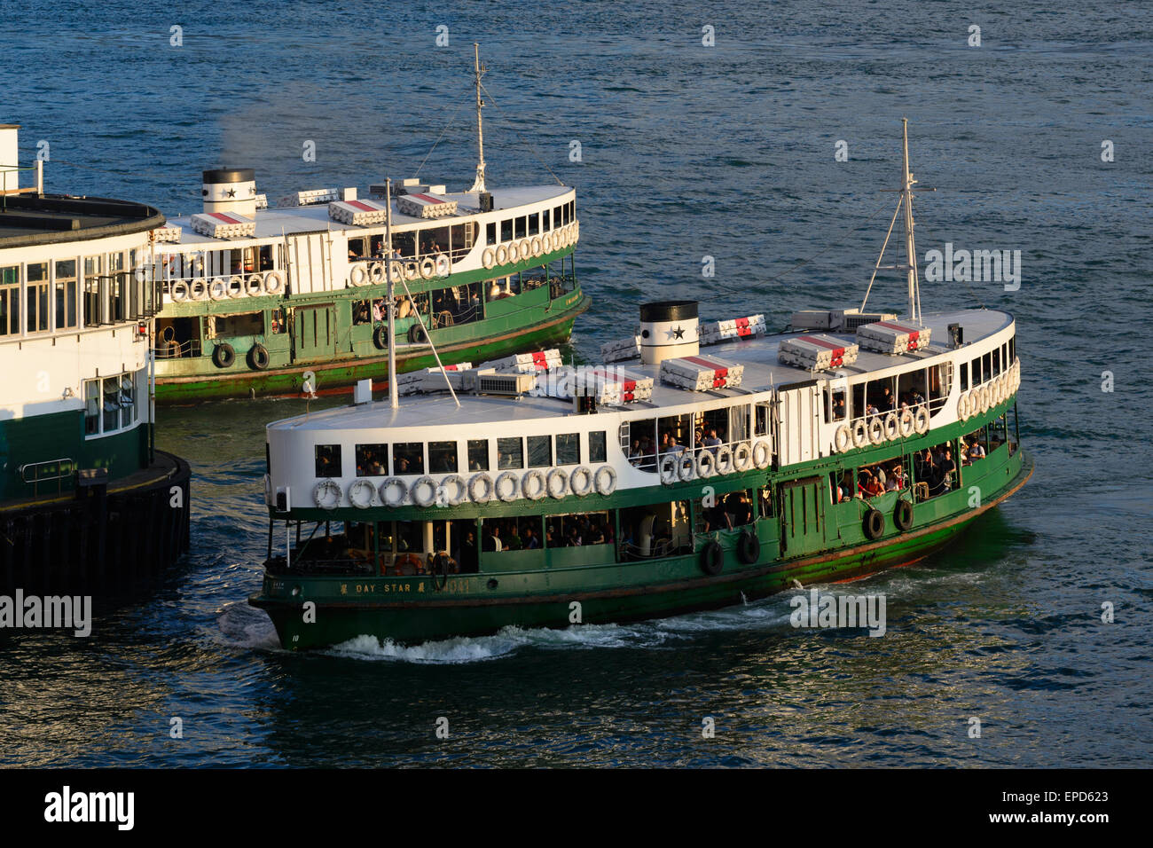 The famous Star ferry, Victoria harbor, Hong Kong, China Stock Photo ...