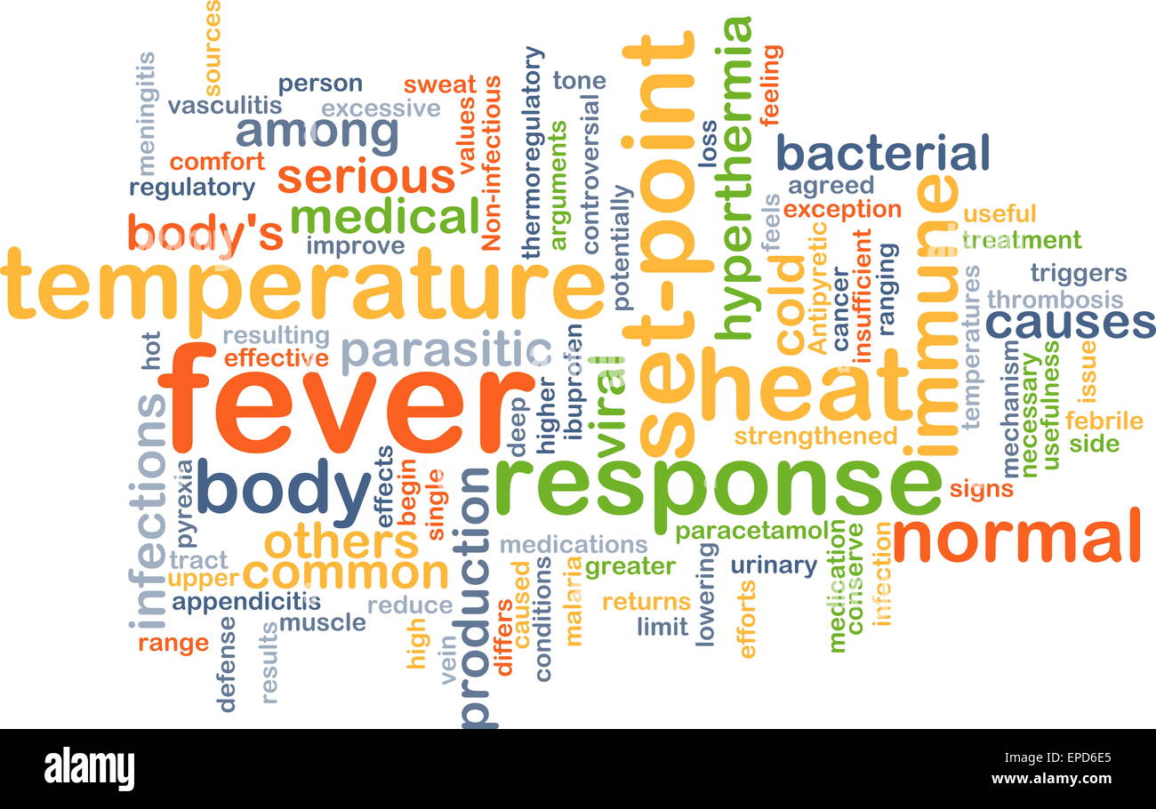 Background concept wordcloud illustration of fever Stock Photo - Alamy
