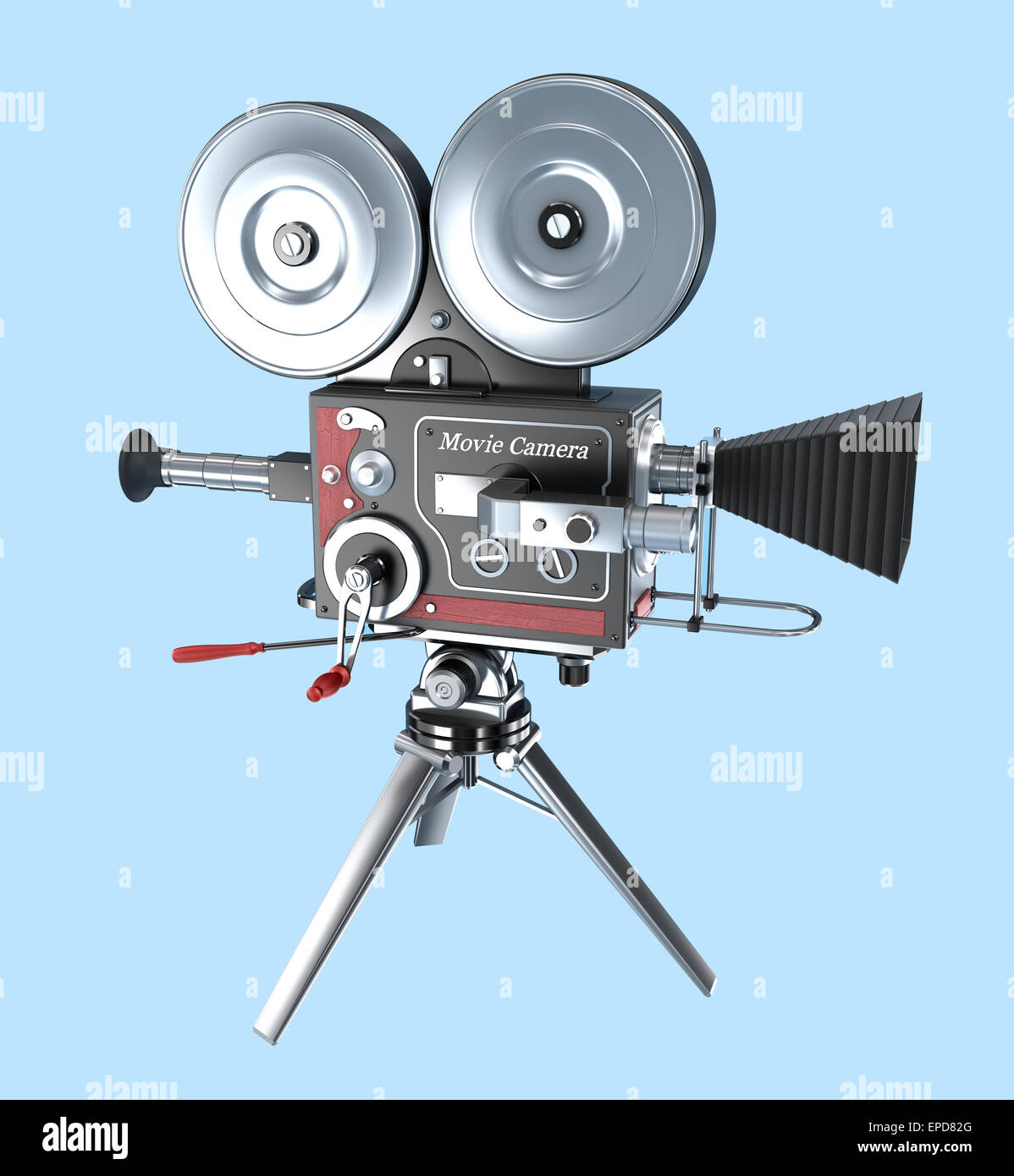 Retro style movie camera Stock Photo - Alamy