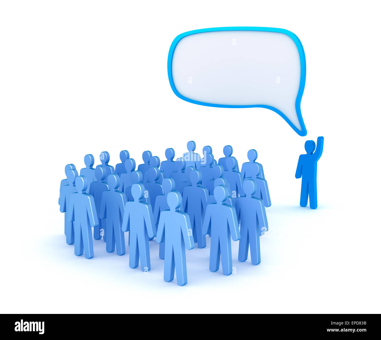 The leader speaking to a crowd isolated on white Stock Photo - Alamy