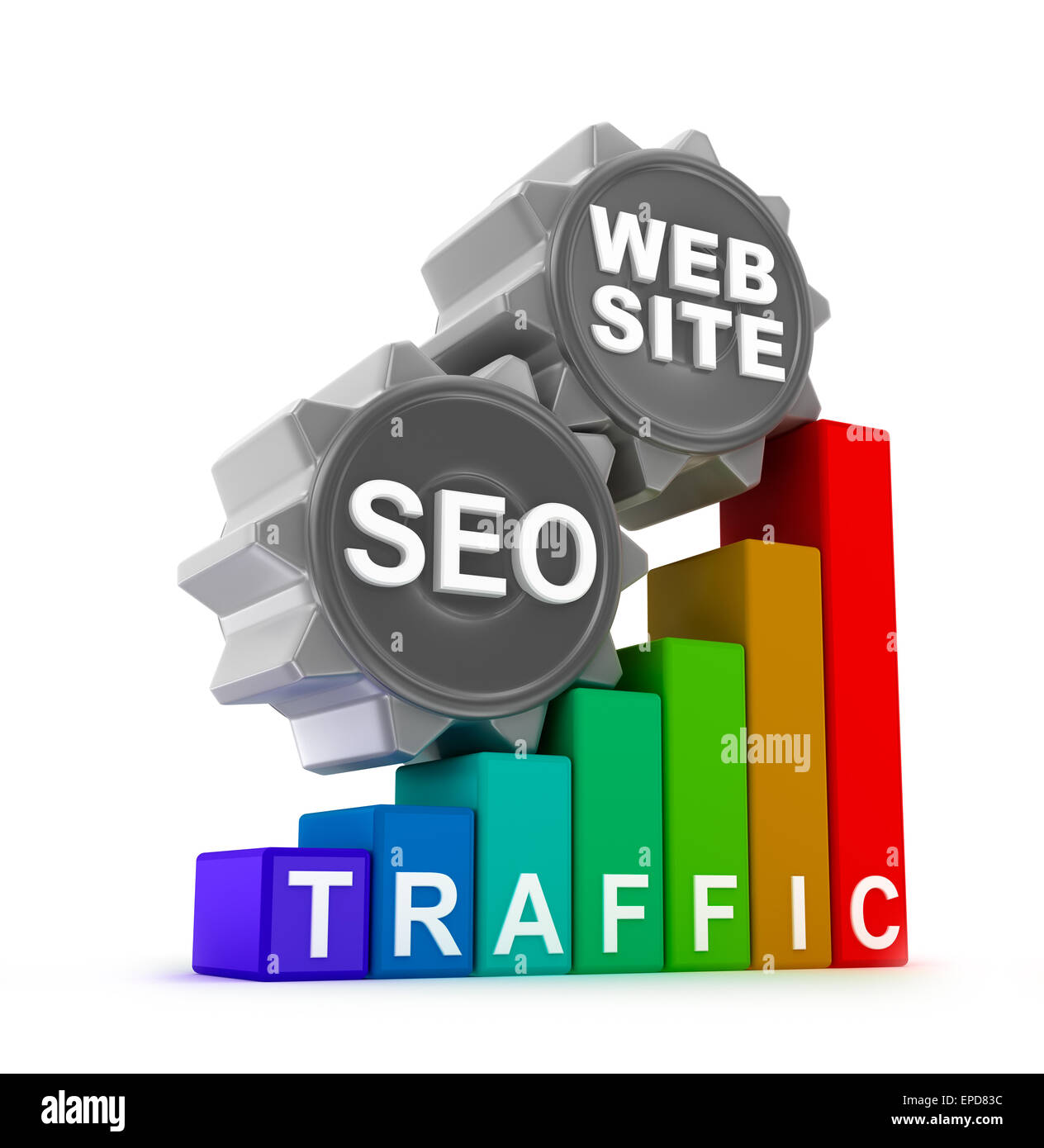 SEO concept with colorful graph Stock Photo - Alamy